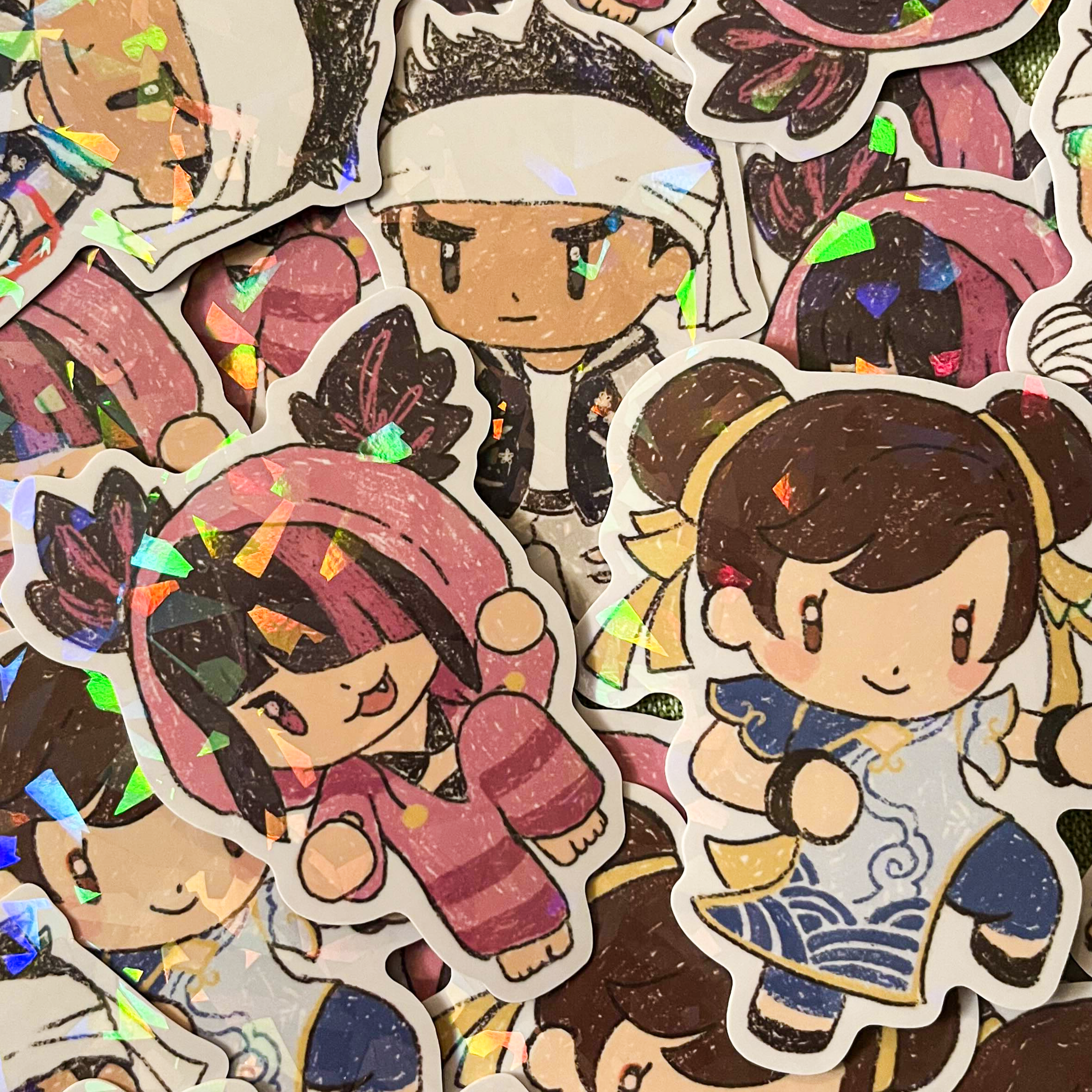 Street Fighter Holographic Vinyl Stickers 3" – Yinghua Graphics